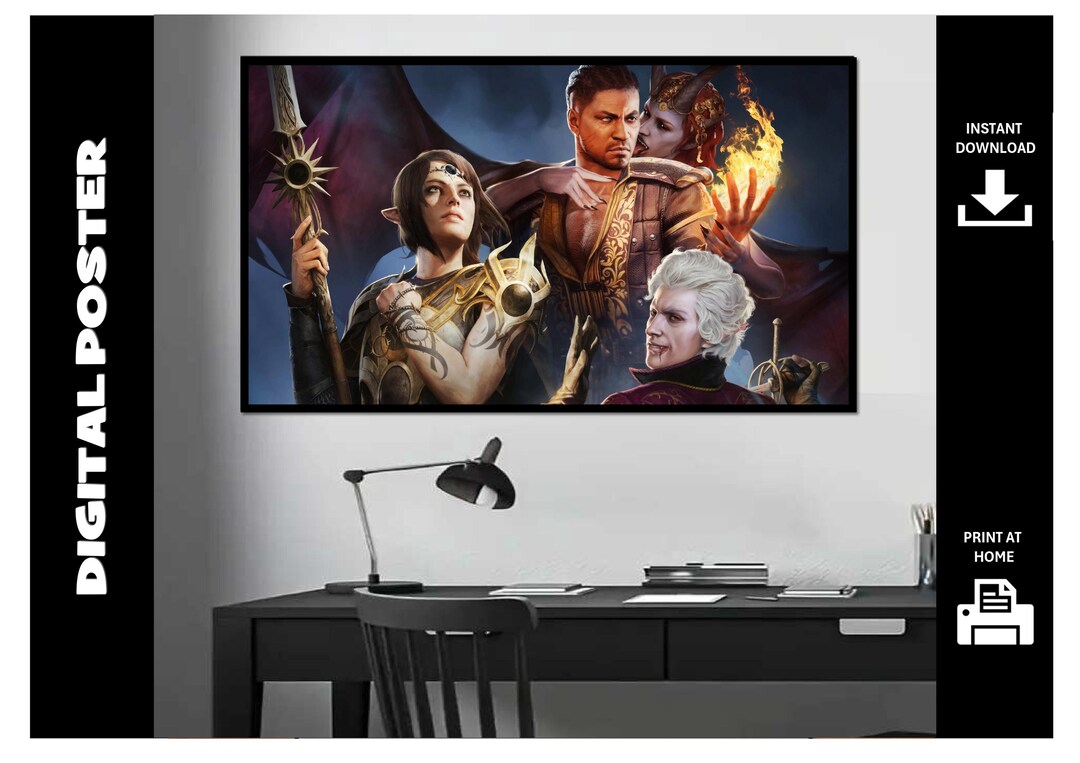 BALDURS GATE 3 POSTER, 3x1 Poster Baldurs Gate, Baldurs Gate, Poster ...