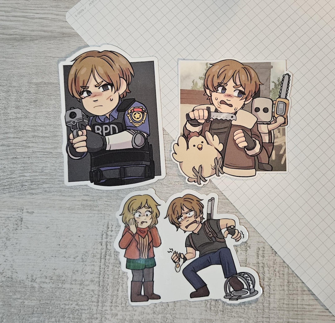 Leon Kennedy | Resident Evil | RE 4 Glossy and Sparkle Holo Laminated ...