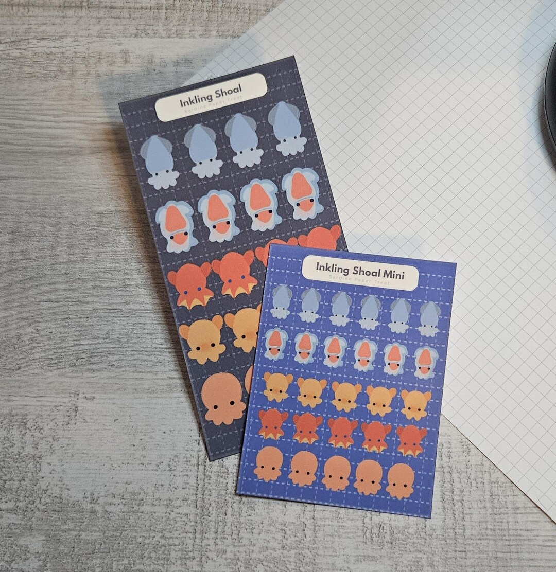 Mini Squid Stickers: Glossy Ocean Animal Stationery - Etsy