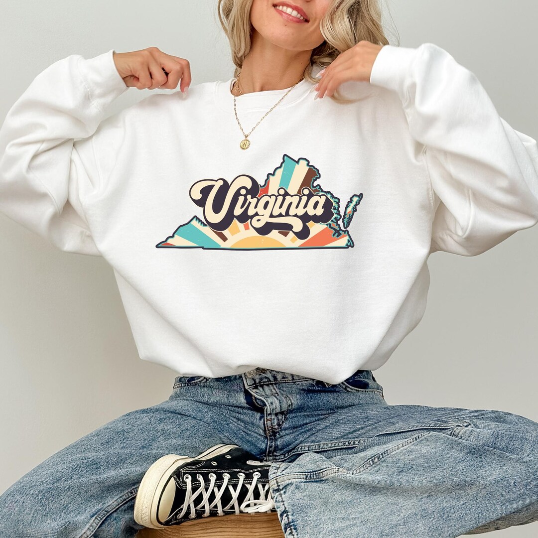 Virginia Shirt, Virginia Map Shirt, Virginia State Sweatshirt, Virginia ...