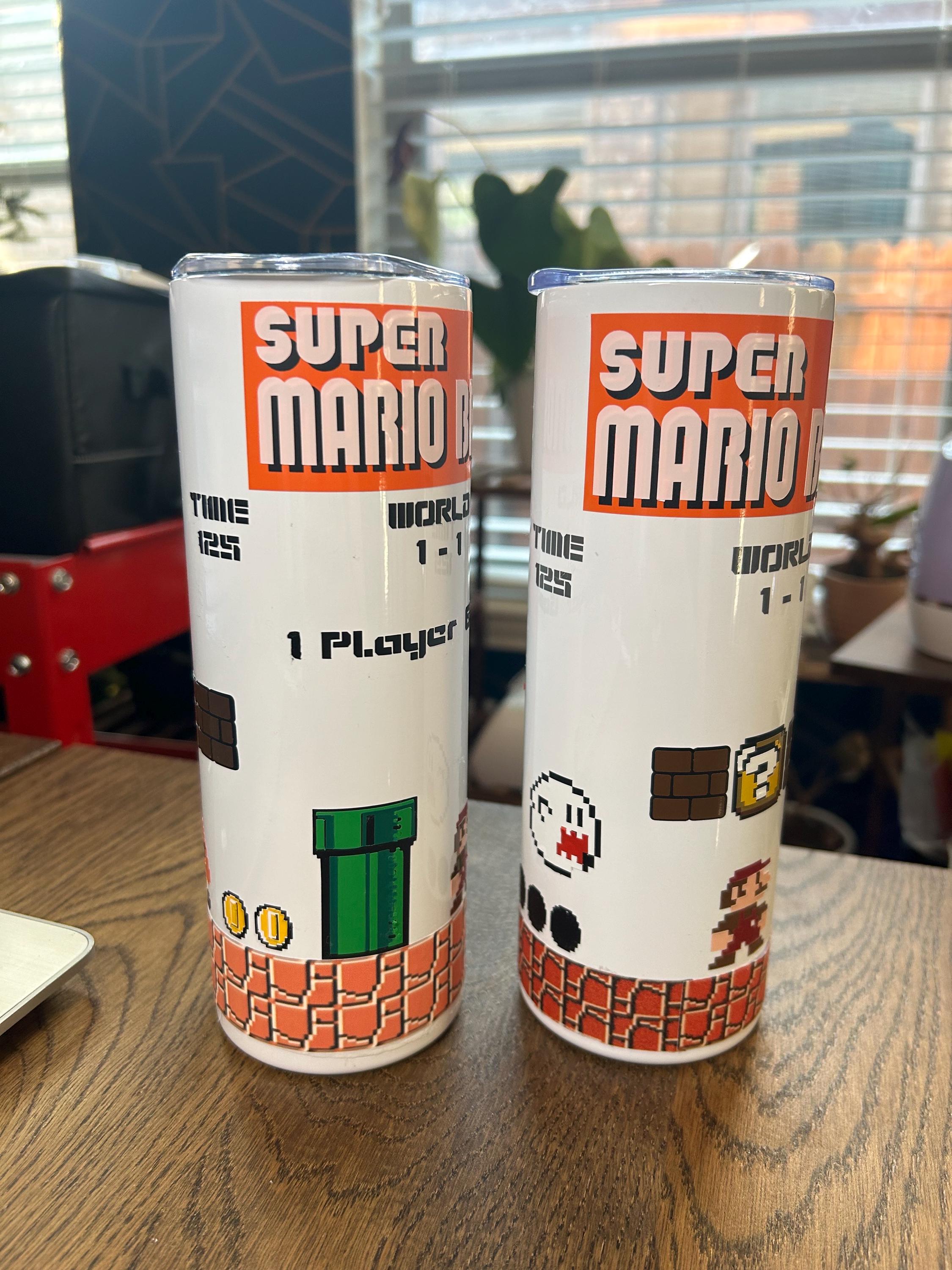 Customizable Super Mario Brothers Inspired Tumbler | Stainless Steel ...