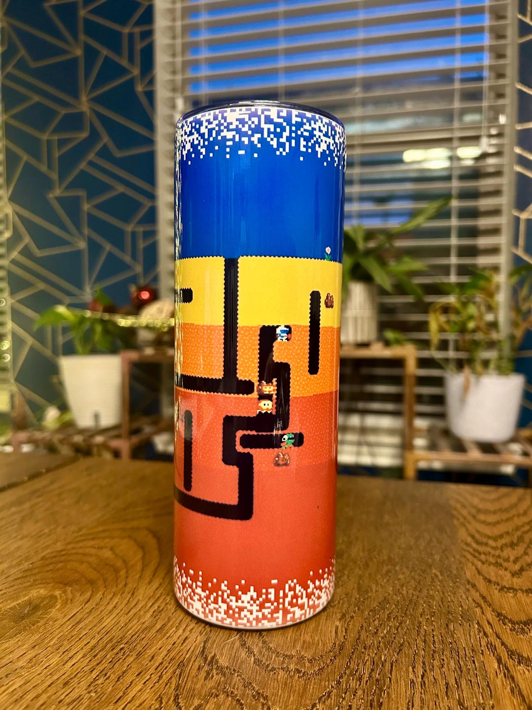 20oz Retro Dig Dug Inspired Gaming Tumbler - Classic Arcade Pixel ...