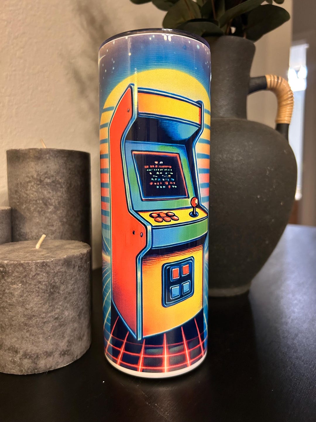 Retro Arcade 20oz Tumbler – Vintage Gaming Vibes for Gamers! - Etsy
