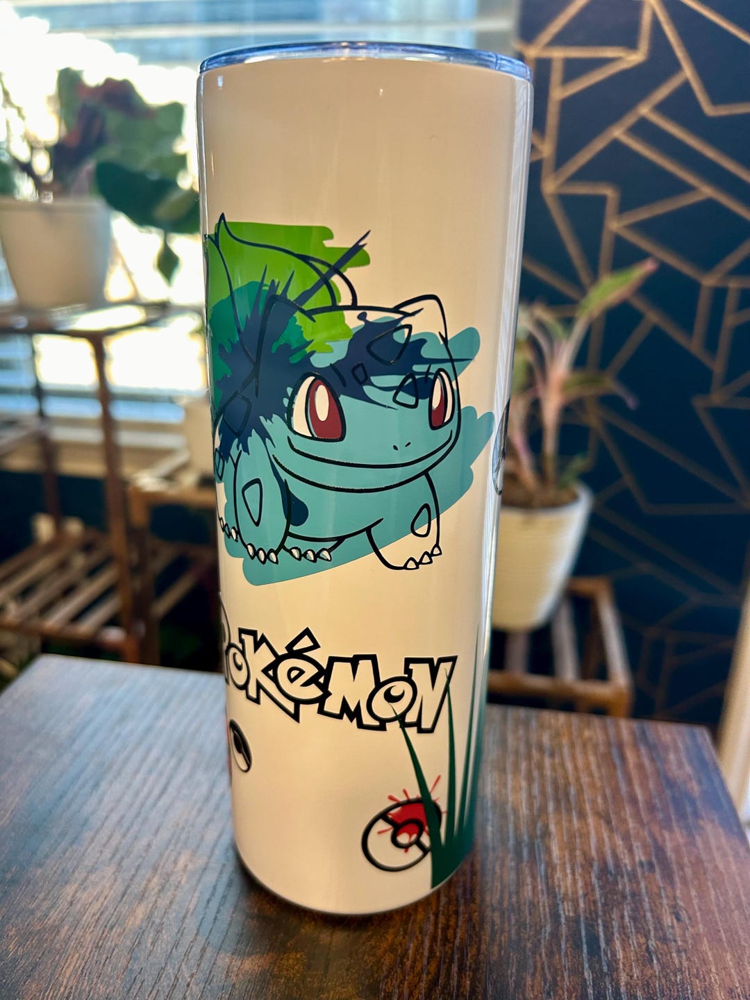 Custom Bulbasaur Pokémon Tumbler Stainless Steel Insulated Pokémon Cup ...