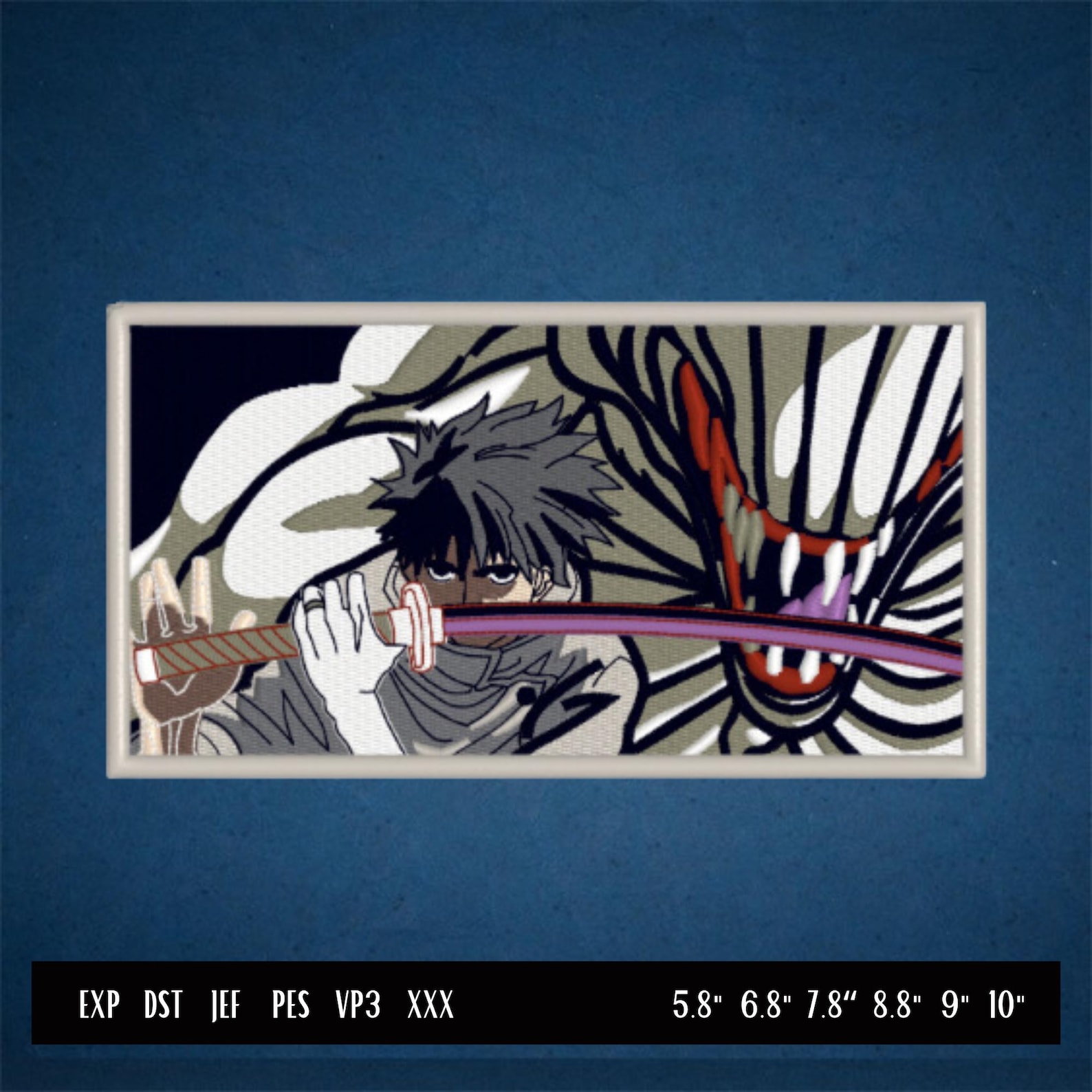 Yuta Okkotsu Embroidery File, Yuta and Rika Embroidery File, Anime ...