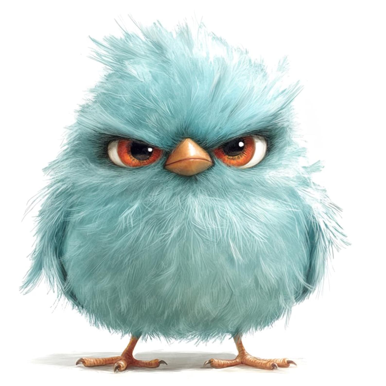30 Grumpy Birds Watercolor Clipart, Printable High Quality Watercolor ...