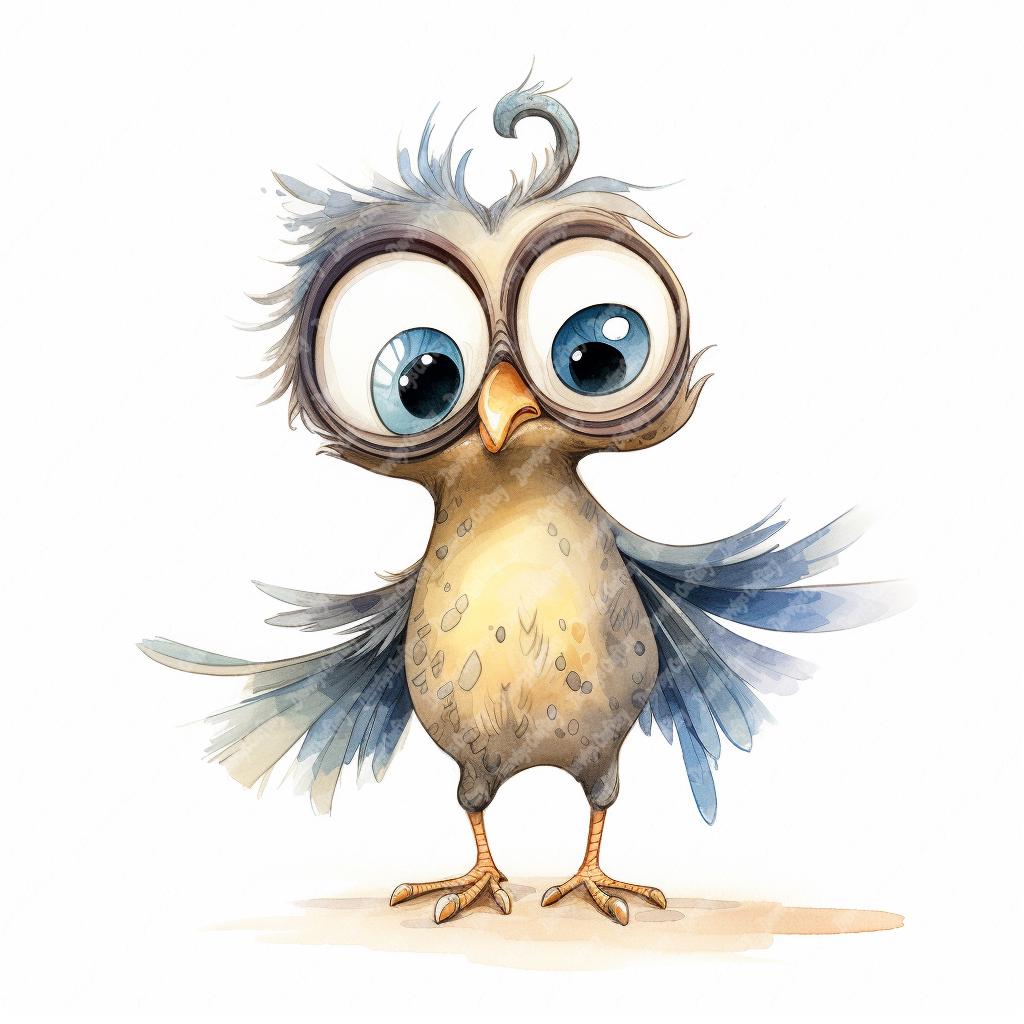 11 Whimsical Birds Watercolor Clipart Bundle, High Quality Clipart JPG ...