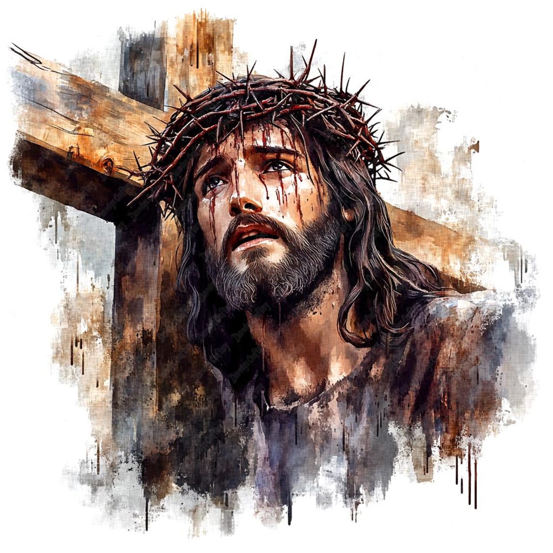 13 Jesus Christ Watercolor Clipart, Printable High Quality Jesus ...
