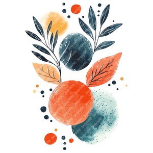 12 Bohemian Boho Flowers 2 Watercolor Clipart, High Quality Watercolor ...