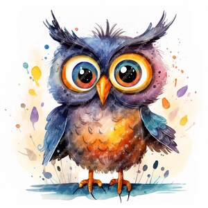14 Watercolor Owls Clipart Bundle, High Quality Watercolor Clipart JPG ...