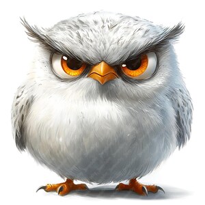 30 Grumpy Birds Watercolor Clipart, Printable High Quality Watercolor ...