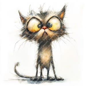 15 Whimsical Cats Clipart Bundle, High Quality Watercolor Clipart JPG ...