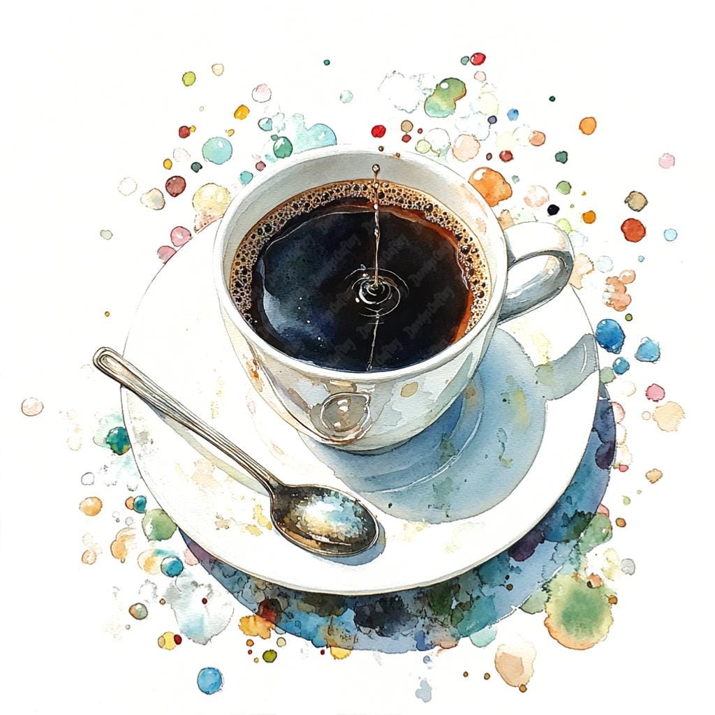 Watercolor Coffee Cup Clipart, Espresso Mug JPG Images (digital ...