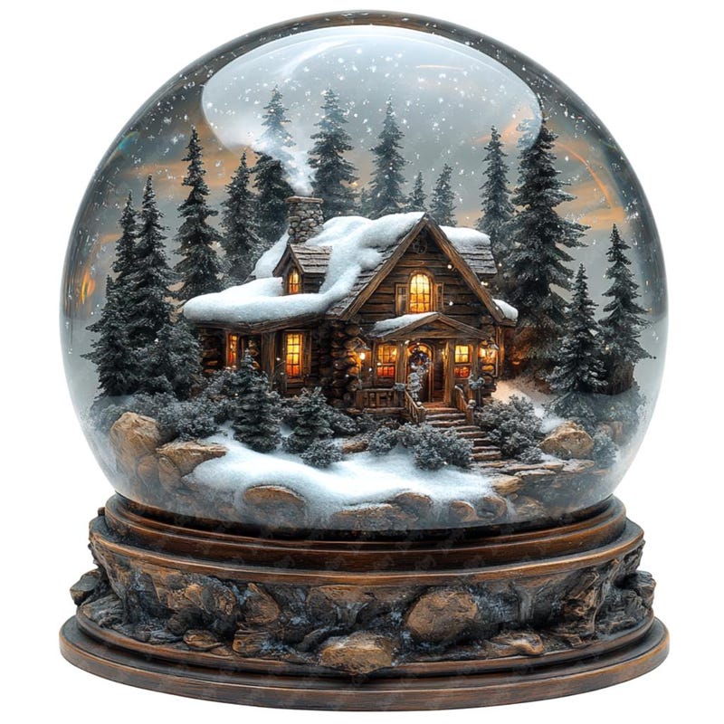 Cozy Cabin Snow Globe - Etsy UK