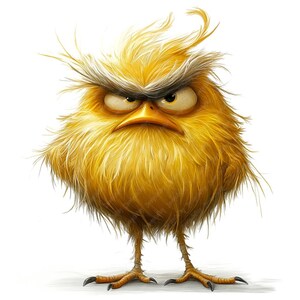 30 Grumpy Birds Watercolor Clipart, Printable High Quality Watercolor ...