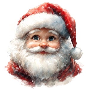12 Cute Baby Santa Claus Watercolor Christmas Clipart, Printable High ...