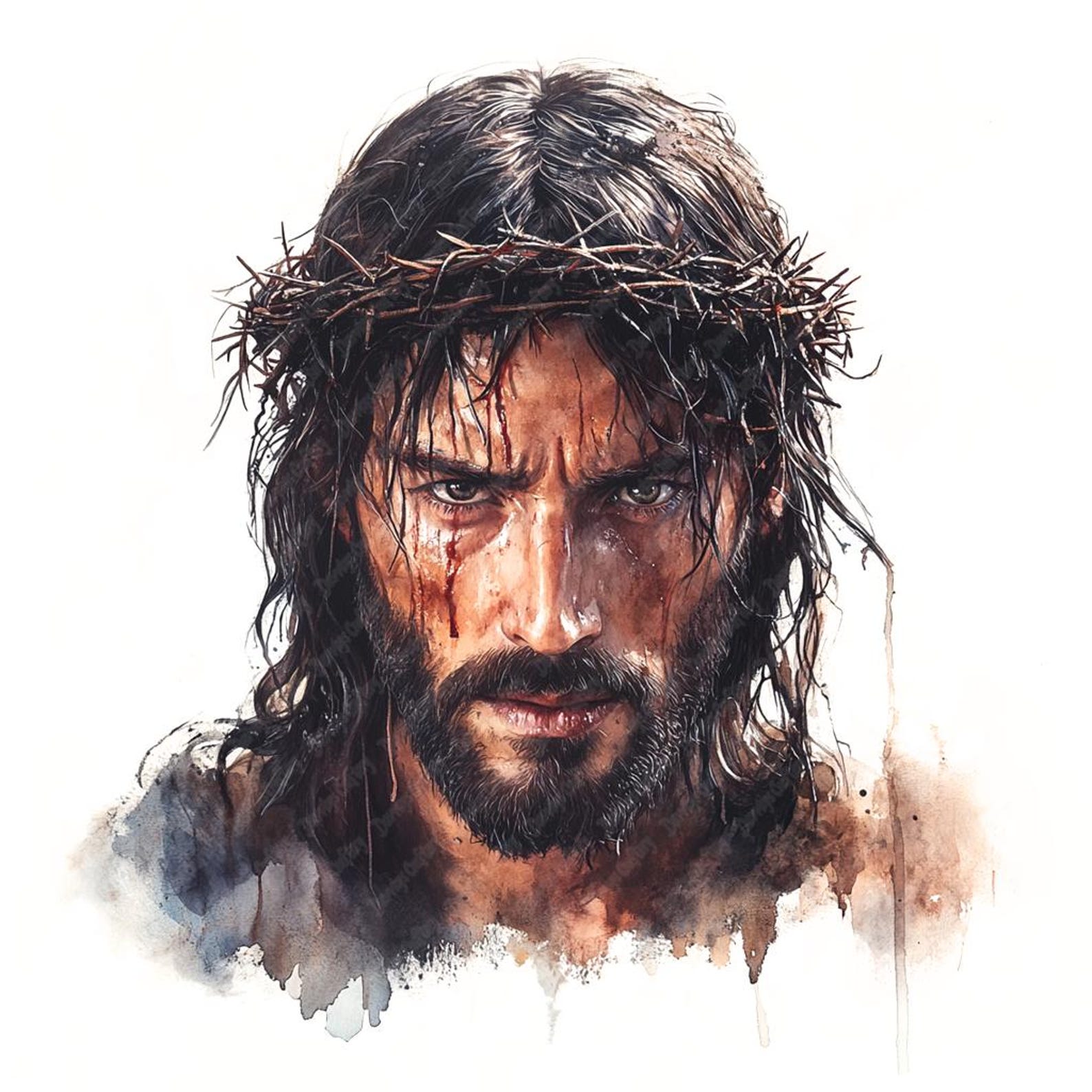 13 Jesus Christ Watercolor Clipart, Printable High Quality Jesus ...