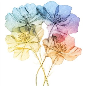 14 Various Colorful Flowers Watercolor Clipart, Printable High Quality ...