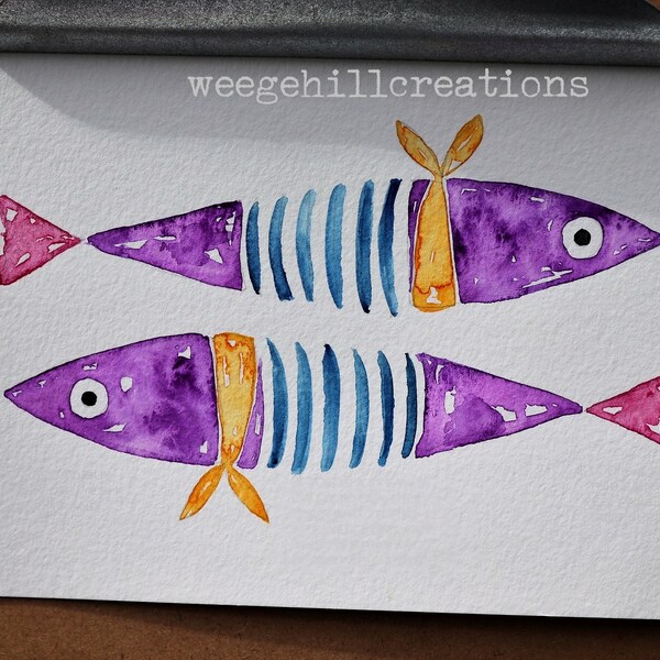 Funky Fish Painting - Etsy
