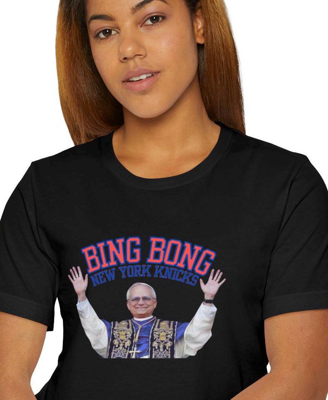 Bing Bong T-shirt, Pope Leo, Vintage New York Knicks Fan Tee, Casual ...