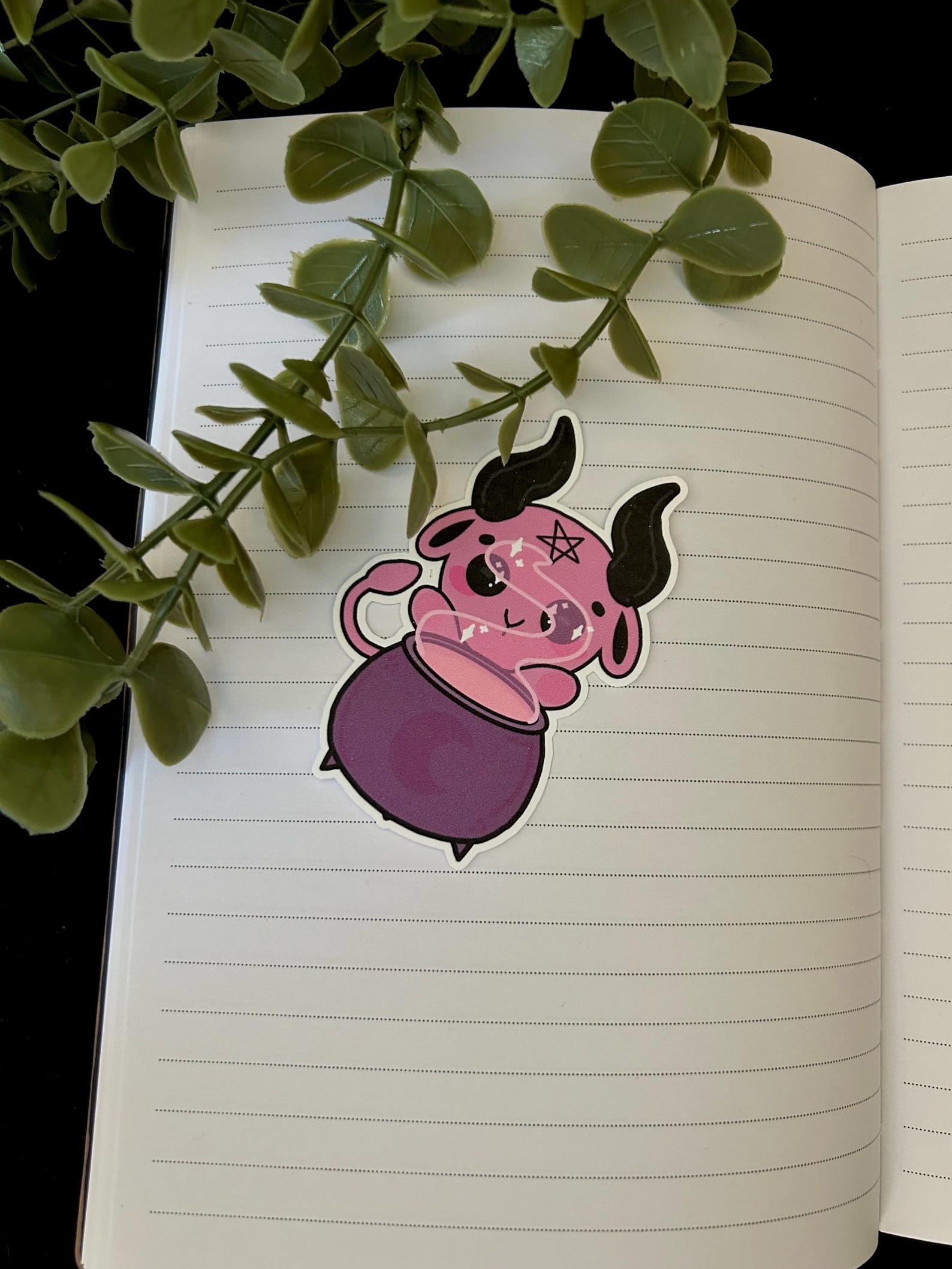 Baphomet Sticker, Chibi Baphomet, Pastel Goth Sticker - Etsy