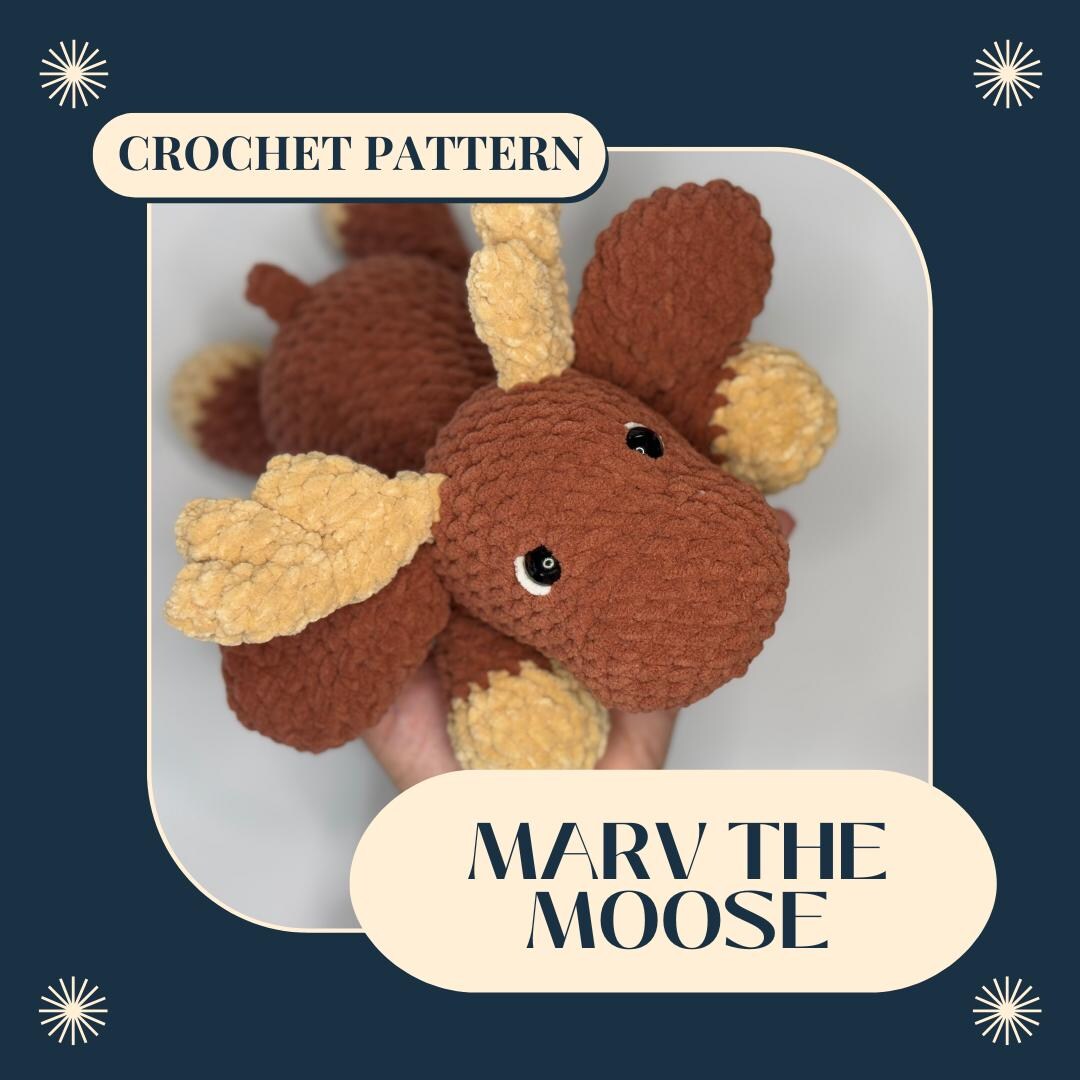 Moose Crochet Pattern Marv the Moose Holiday Crochet Pattern Crochet ...