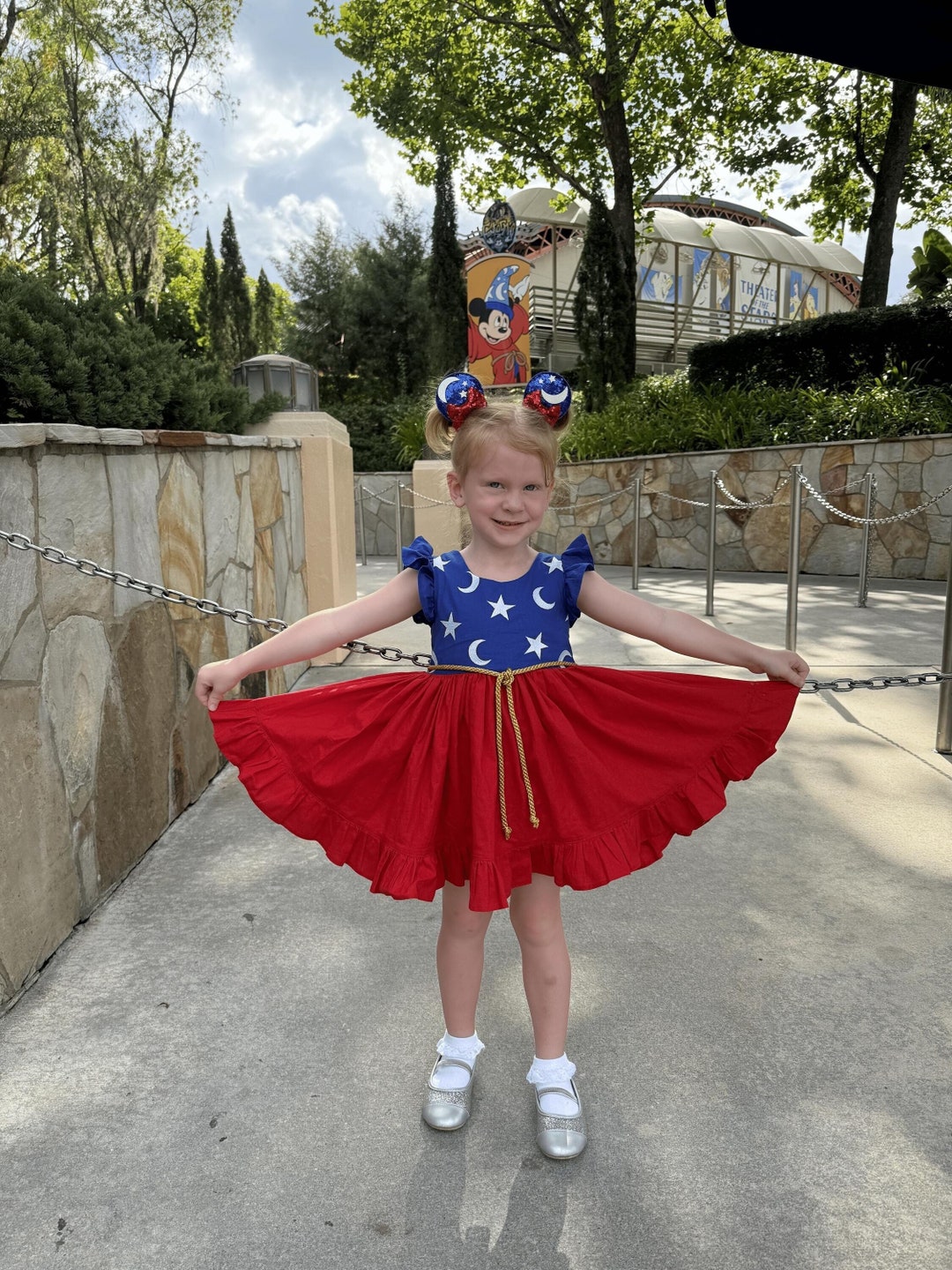Sorcerer Mickey Themed Dress for Girls - Disney Mickey Outfit for Girls ...