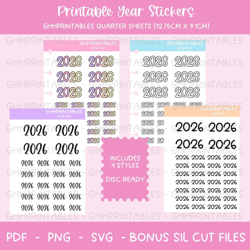 2026 Weeks Stickers - Etsy