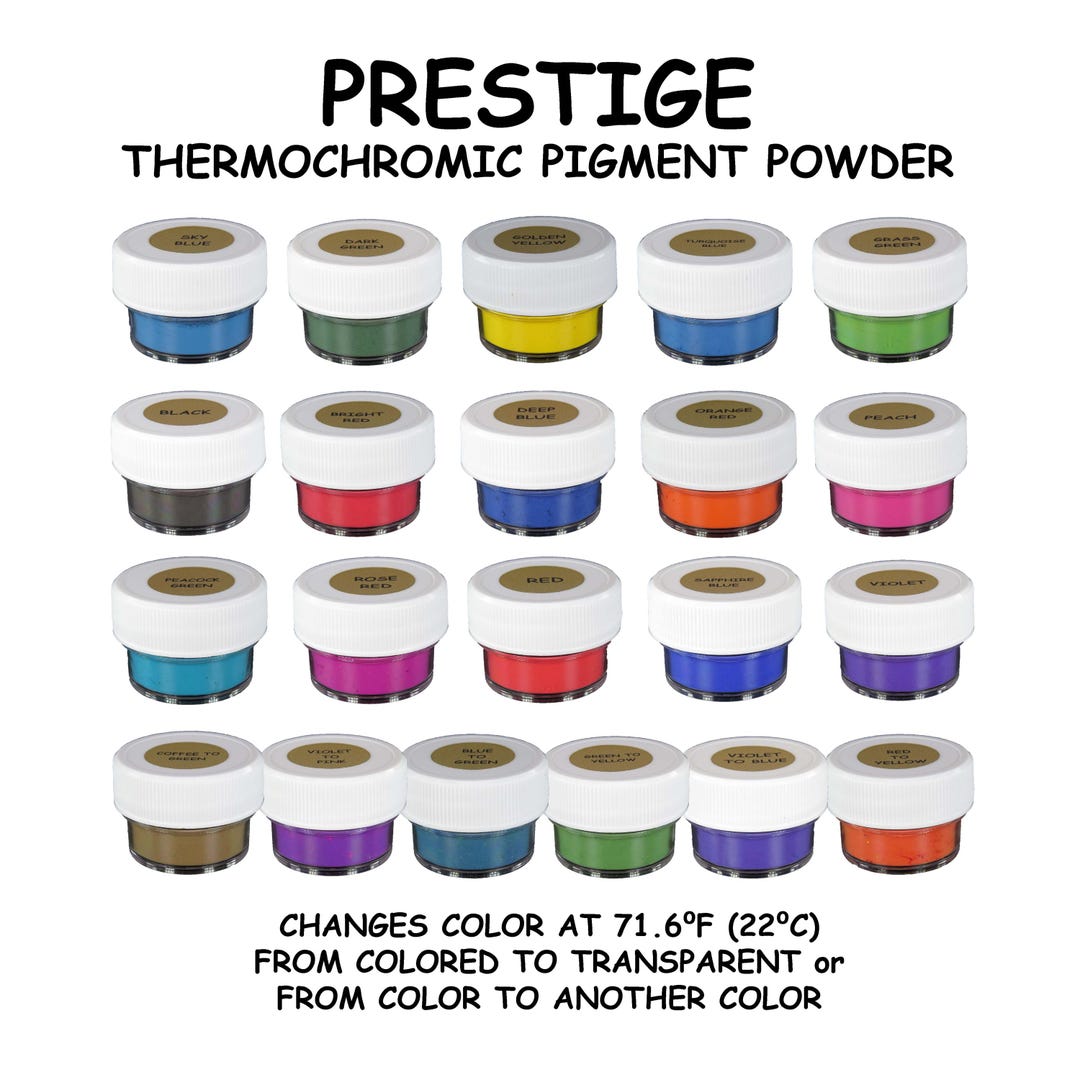 Prestige Thermochromic Pigment Powder | Changes Color at 71.6ºF (22ºC ...