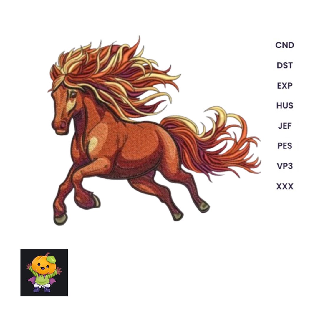 Running Horse Embroidery Design Embroidery Horses Embroidery Designs ...