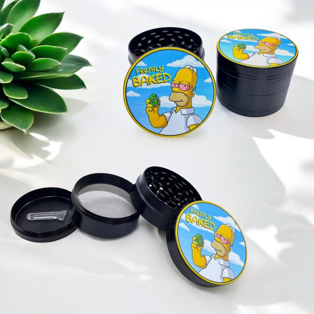 Funny 90s Y2K Cartoon Herb Grinder - 50mm 4-piece Custom Metal Grinder ...