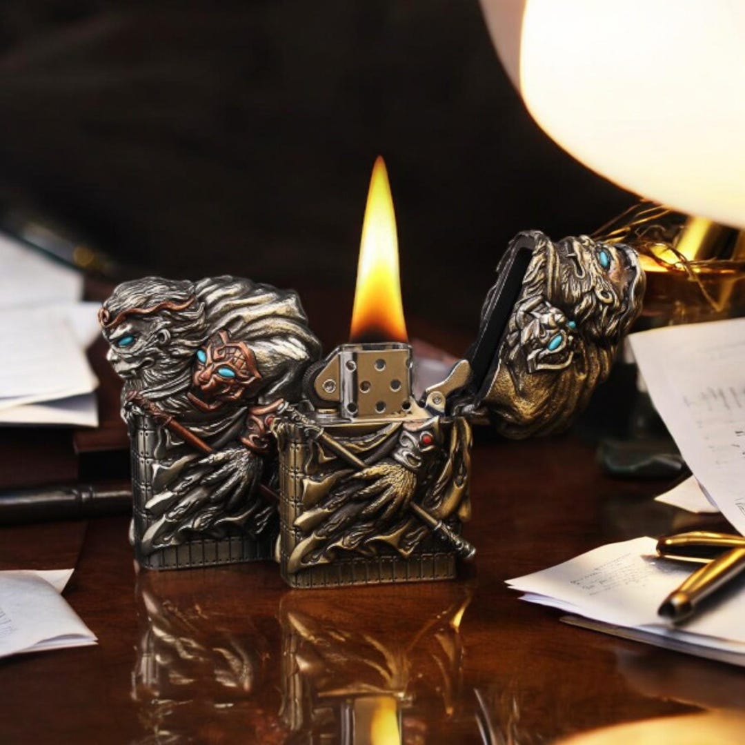 Monkey King Sun Wukong Kerosene Lighter – Pure Copper Armor Design ...