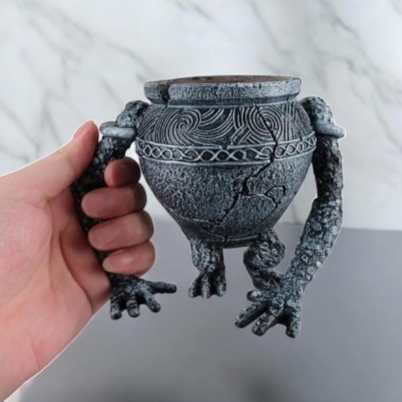 Magic Warrior Ashtray – Gray Resin Anime Decor, Gaming Gift - Etsy