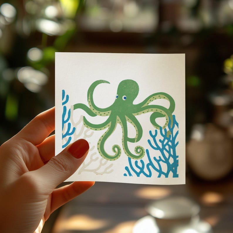 Octopus Paper Napkins: Nautical Beach Party, Sea Life Decor - Etsy