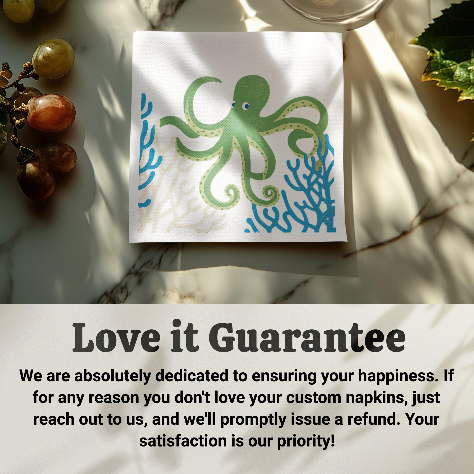 Octopus Paper Napkins: Nautical Beach Party, Sea Life Decor - Etsy