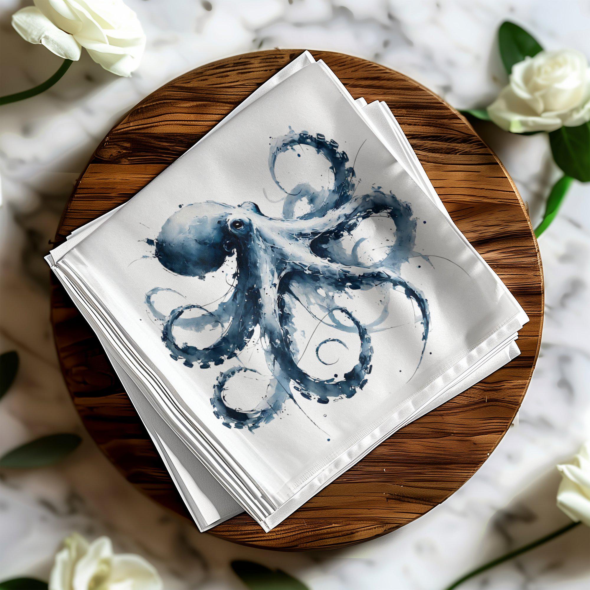 Octopus Cocktail Napkins: Nautical Sea Life Party, Beach Theme - Etsy