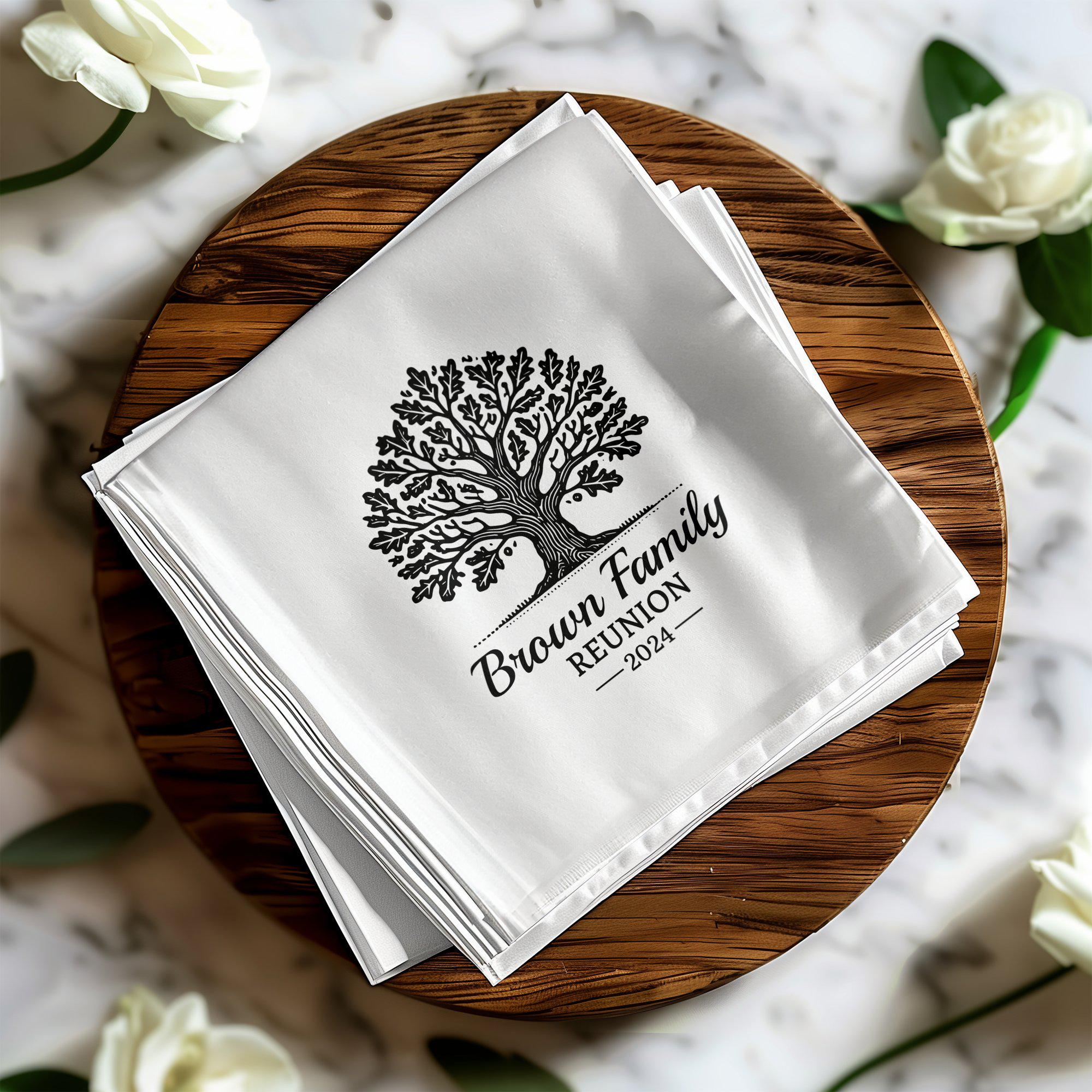 Personalized Family Reunion Napkins: Custom Tree Design - Etsy