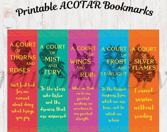 Acotar-printable Bookmarks-set of 4 (digital Download) - Etsy