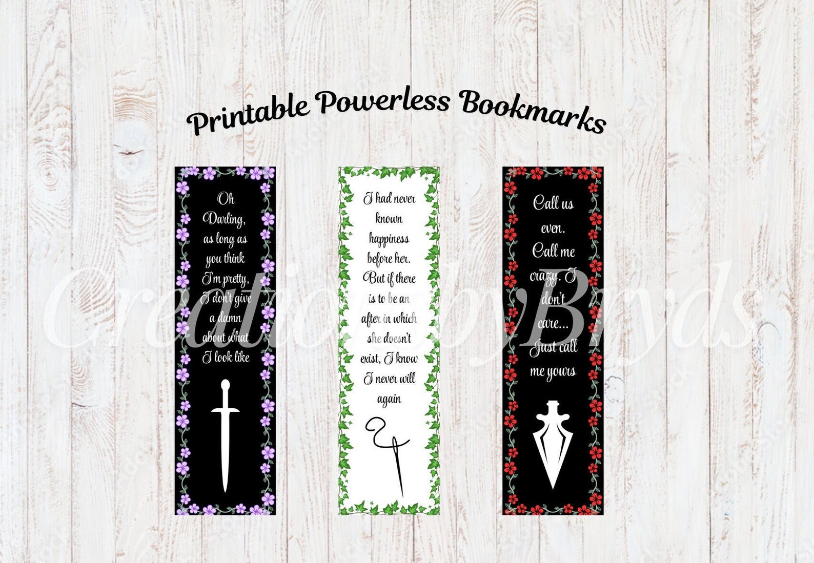 Powerless Printable Bookmarks - Etsy