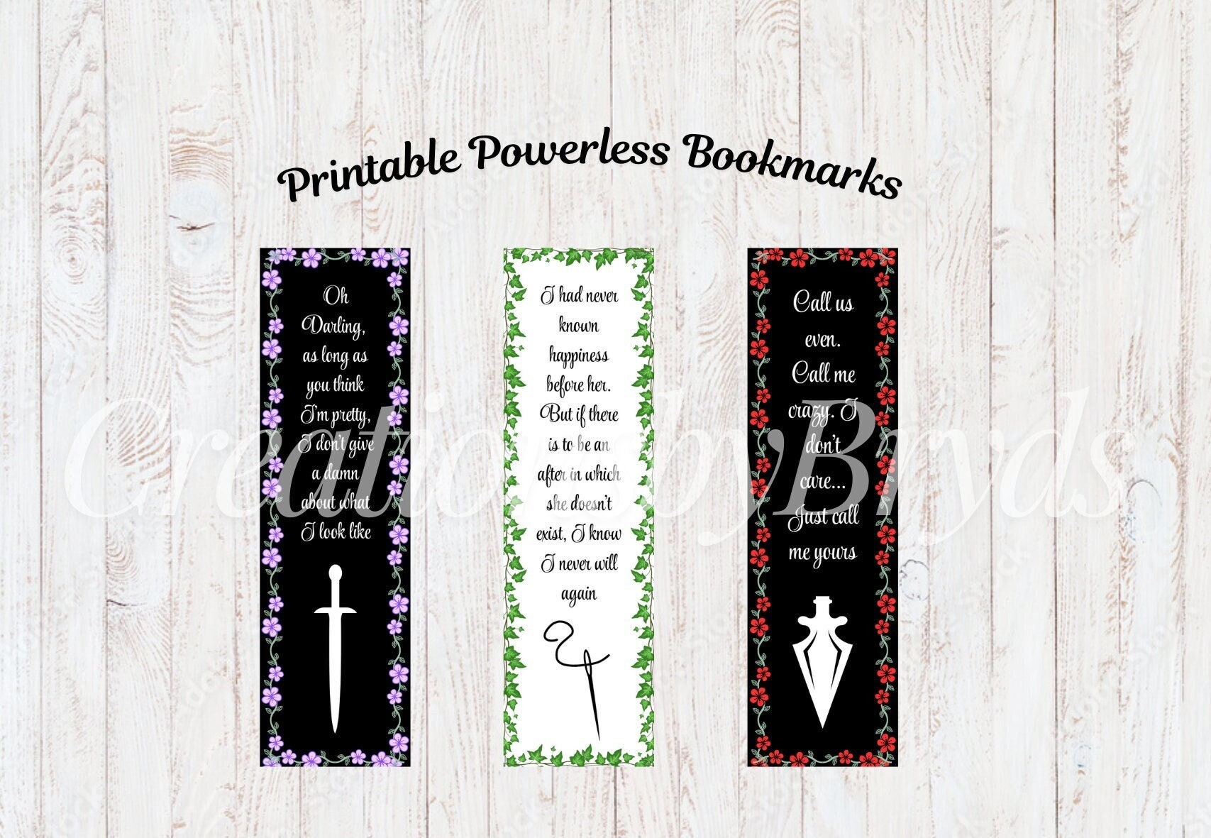 Powerless Printable Bookmarks - Etsy
