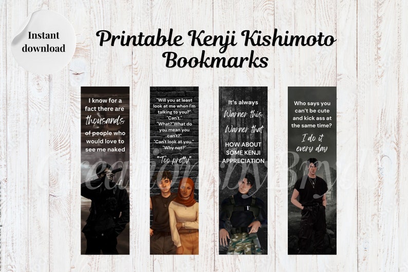Kenji Kishimoto Printable Bookmarks - Etsy