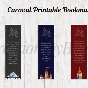 Caraval Printable Bookmarks - Etsy