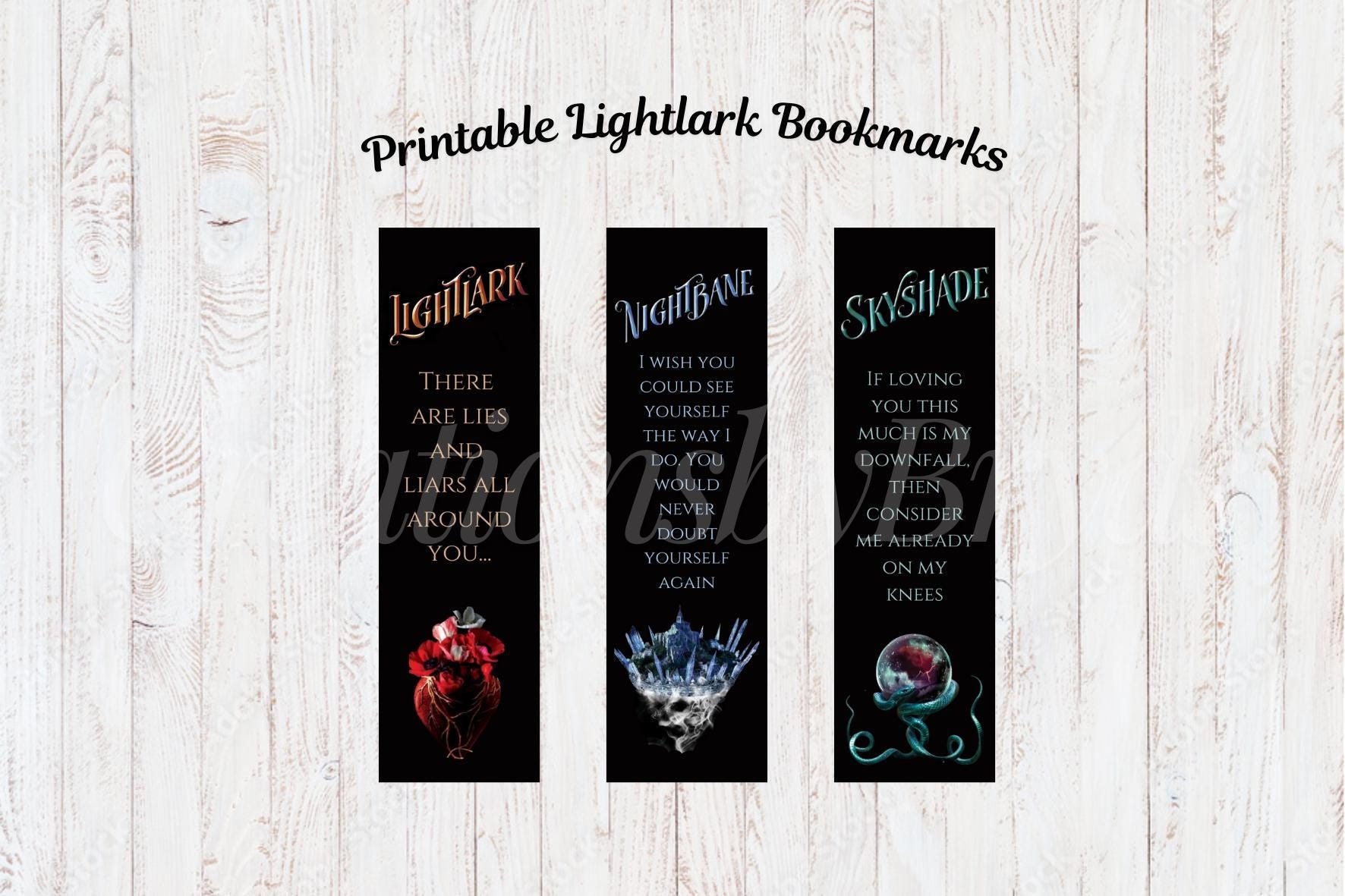 Lightlark Series Printable Bookmarks - Etsy