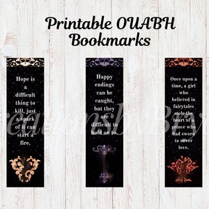 Once Upon A Broken Heart Series (OUABH) Printable Bookmarks - Etsy