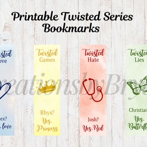 Twisted Series Printable Bookmarks - Etsy