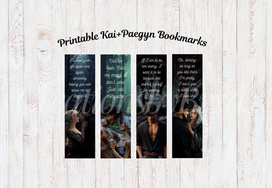 Kai and Paedyn Printable Bookmarks - Etsy