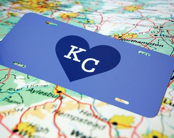 Kc Heart License Plate - Etsy
