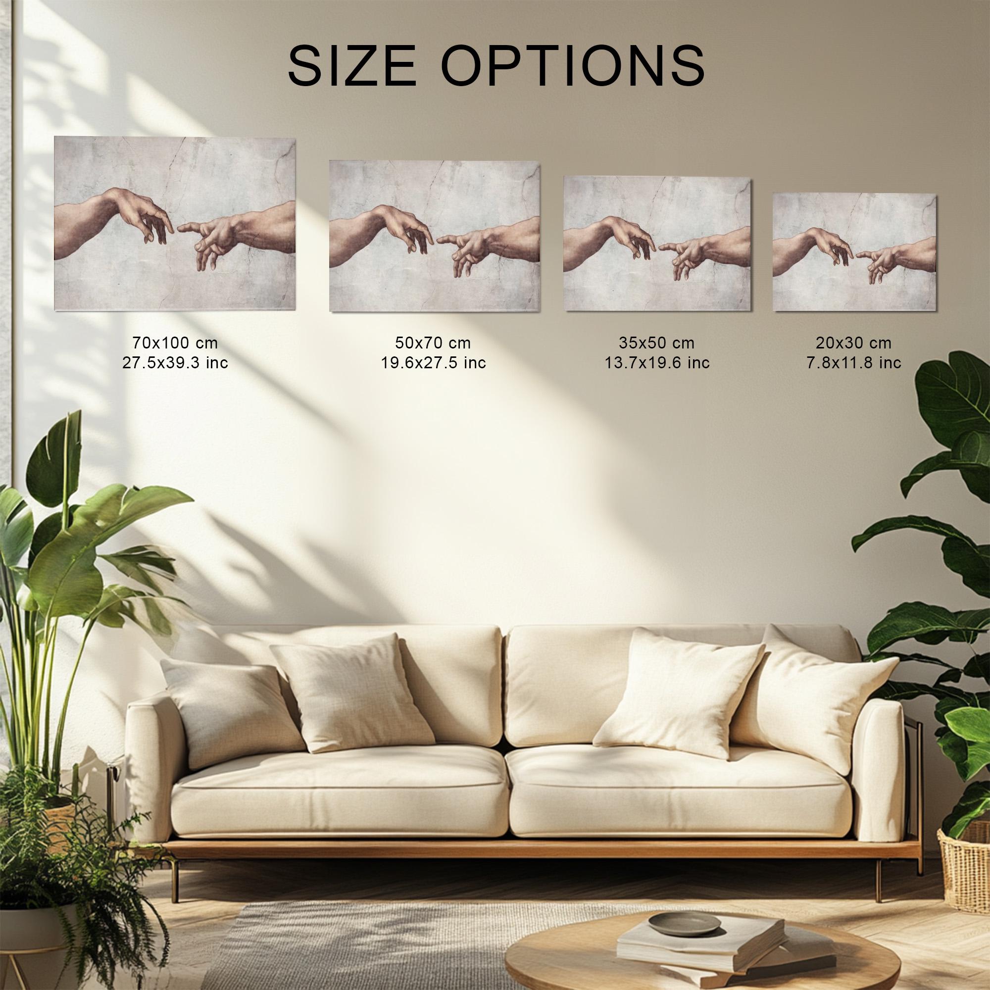 The Creation of Adam by Michelangelo Canvas Art, Modern Canvas Wall ...