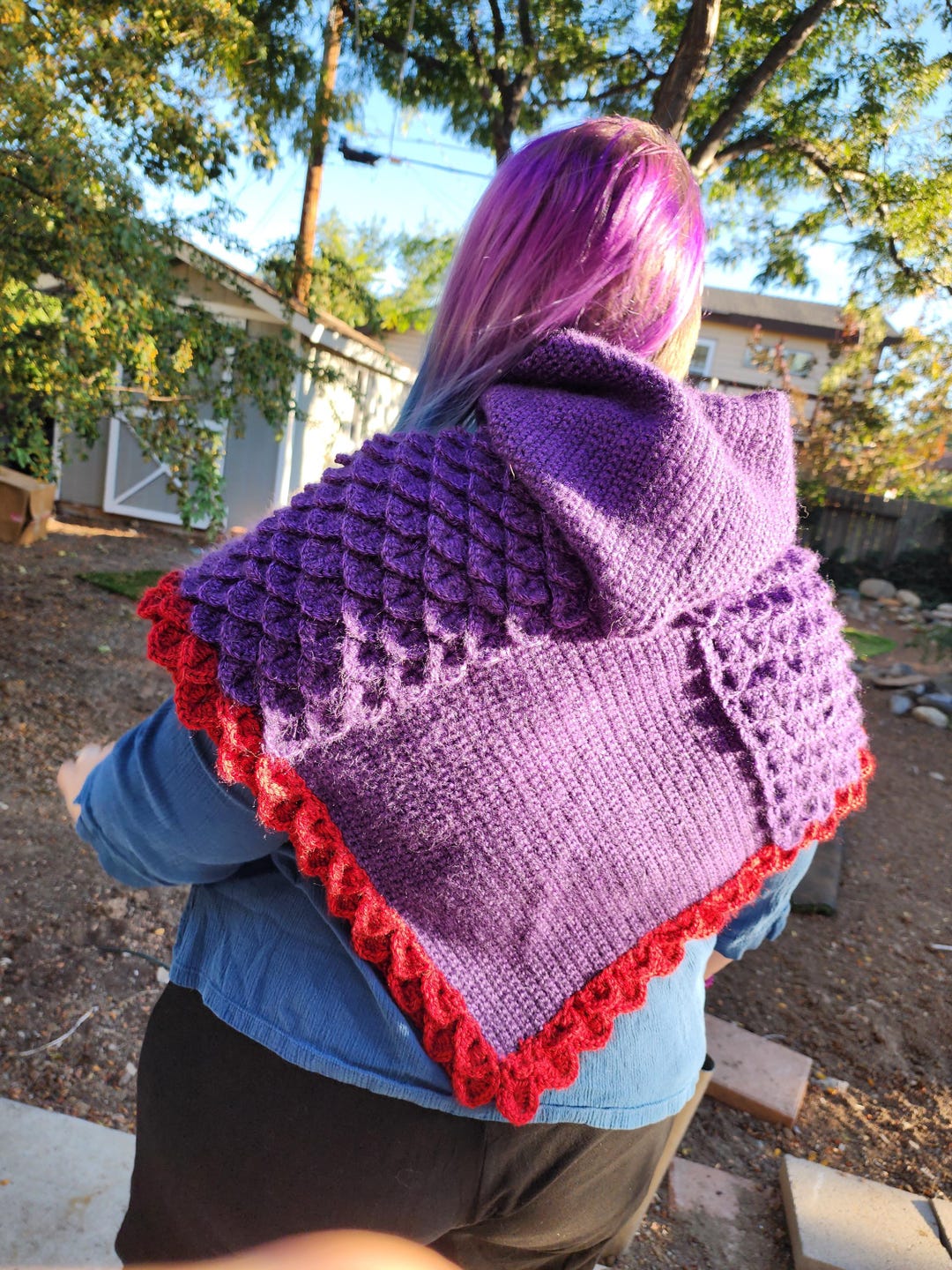 Capelet and Hood Crochet Pattern - Renaissance Dragon Scales - Etsy