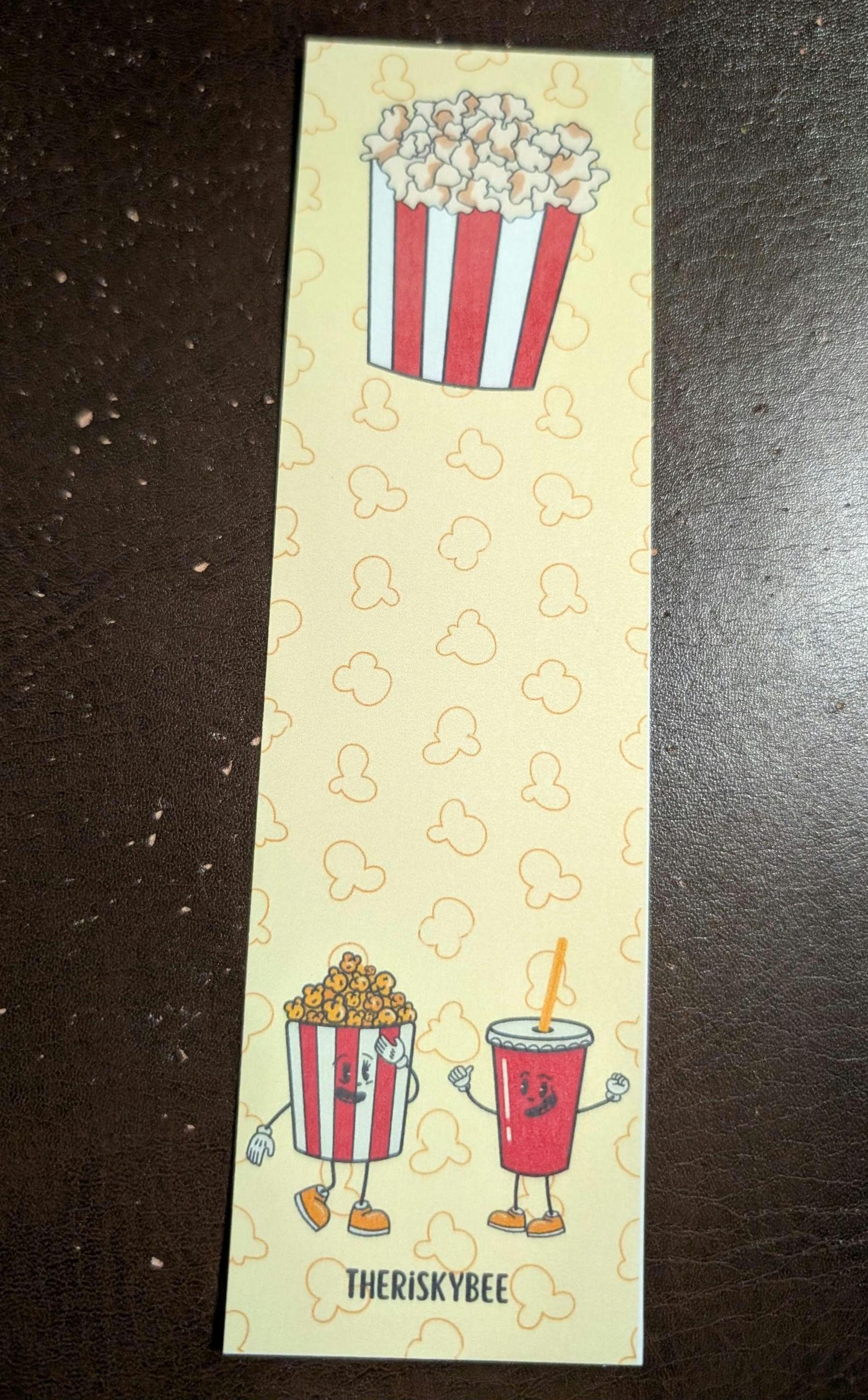 Popcorn Bookmark: Laminated Paper Page Holder - Etsy